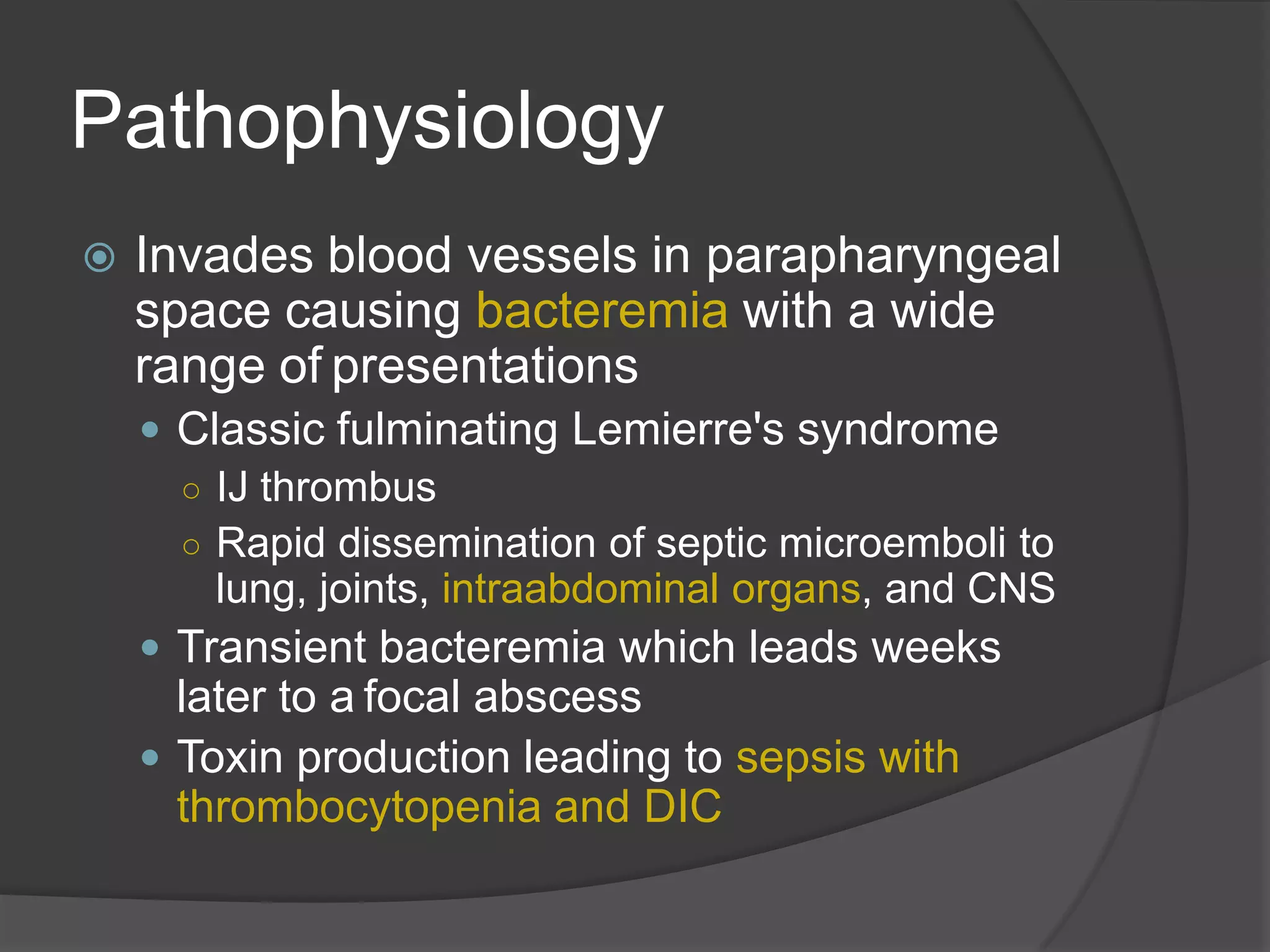 CPC Competition - Lemierre's Syndrome | PPTX