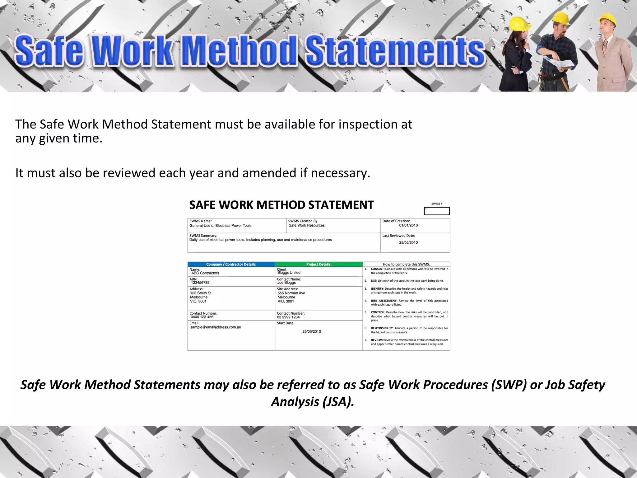 WHS presentation v3 (CPCCOHS2001A) | PPT