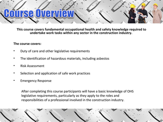 WHS presentation v3 (CPCCOHS2001A) | PPT | Business | Business and Finance