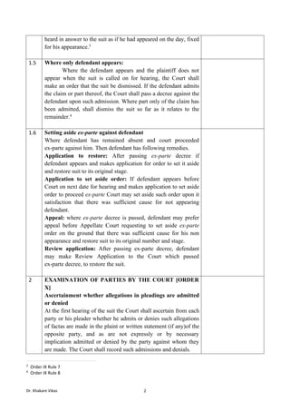 Cpc learning module 4 appearance, examination and trial | PDF