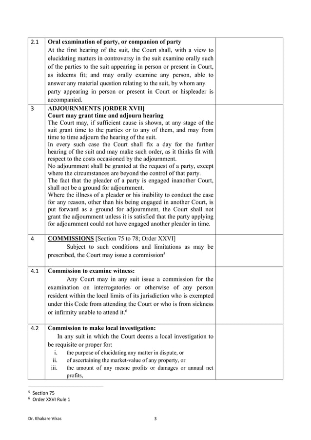 Cpc learning module 4 appearance, examination and trial | PDF