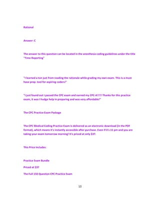 Cpc practice exam | PDF