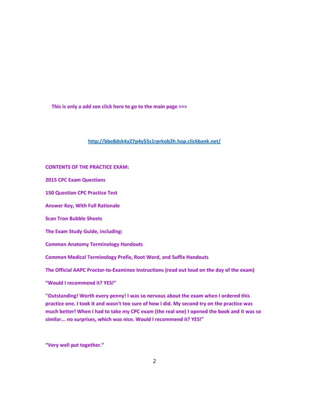 Cpc practice exam | PDF