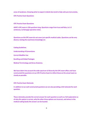 Cpc practice exam | PDF