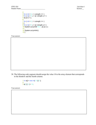 Cpcs 203 -array-problems | PDF