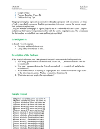 Cpcs 203 -array-problems | PDF