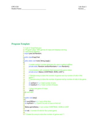 Cpcs 203 -array-problems | PDF