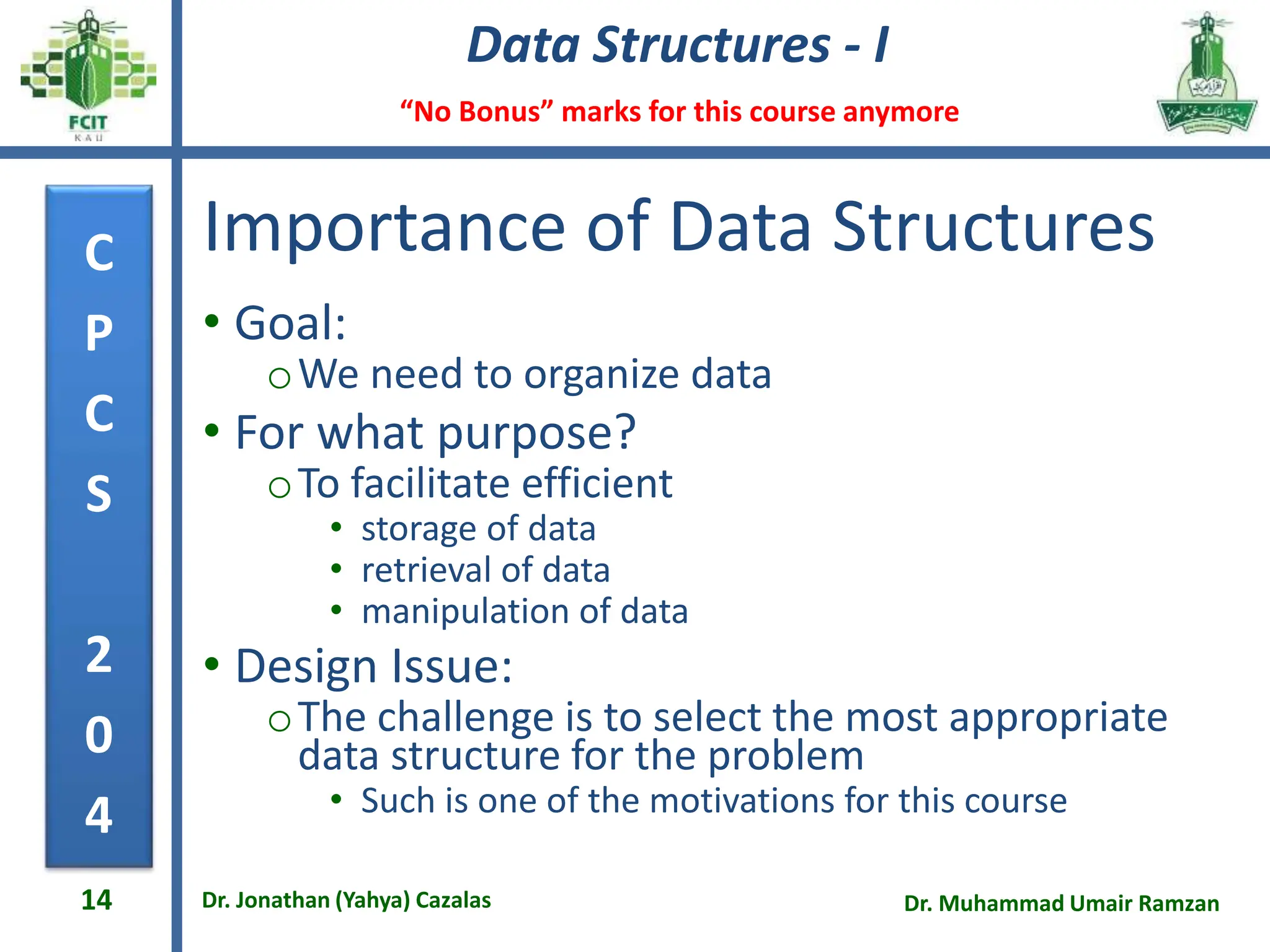 CPCS204-01-Introductiontodatastructur.pptx | Programming Languages | Computing