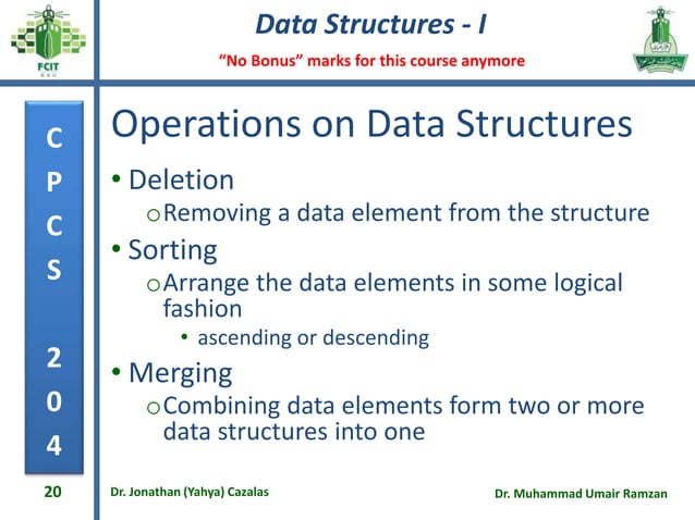 CPCS204-01-Introductiontodatastructur.pptx | Programming Languages ...