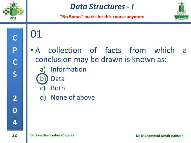 CPCS204-01-Introductiontodatastructur.pptx | Programming Languages ...
