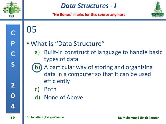 CPCS204-01-Introductiontodatastructur.pptx | Programming Languages ...