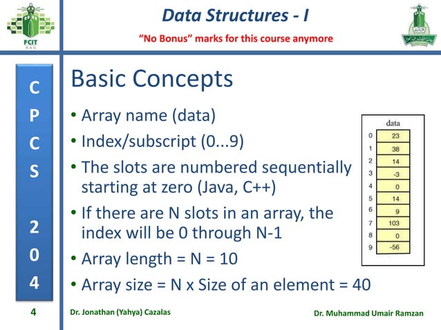 Cpcs204 02 03 Arrays Overview Operationsanalysingpptx