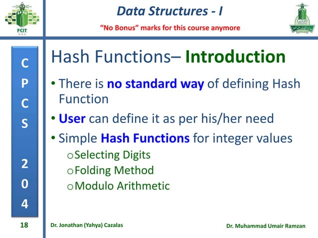CPCS204-25-Table - Hash Tableintroduction.pptx