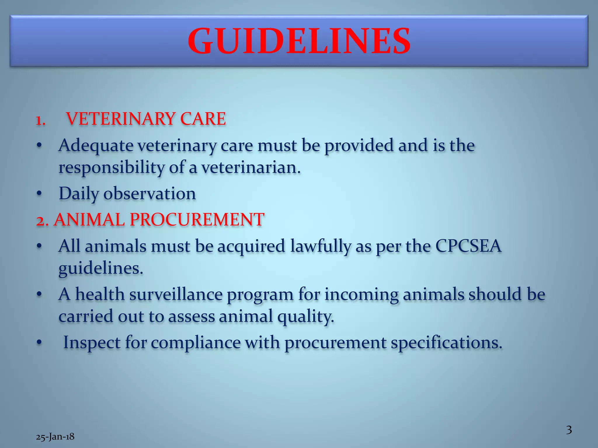 CPCSEA- Guidelines | PPTX