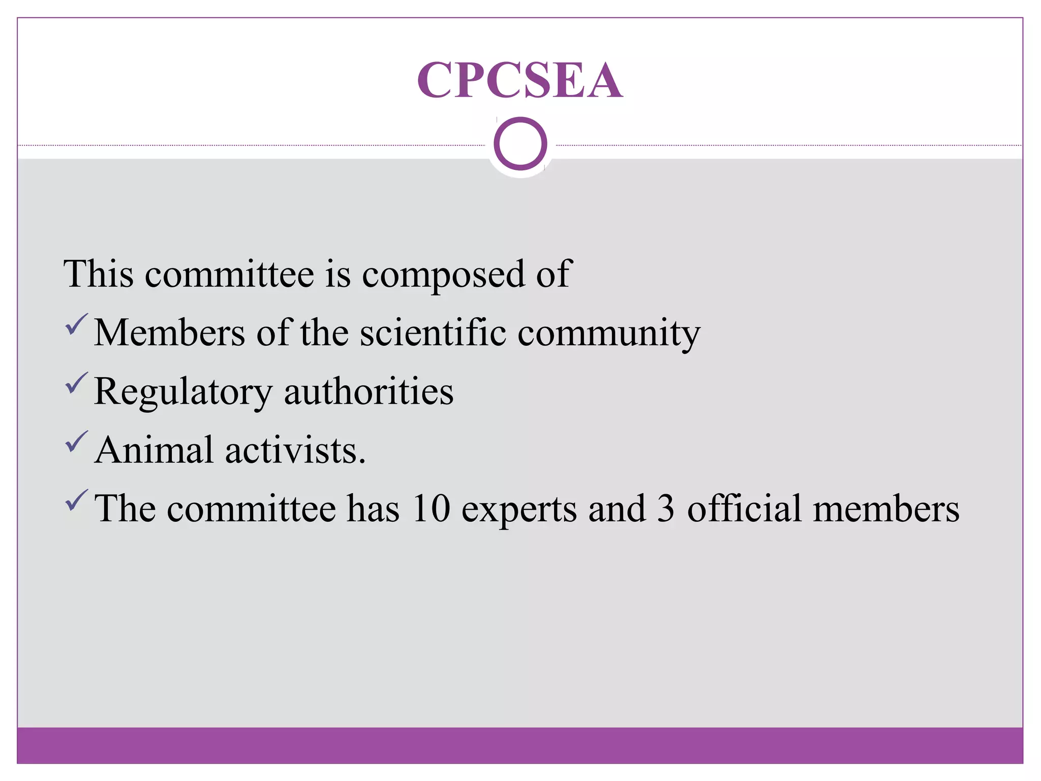 CPCSEA Guidelines | PPT