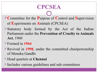 CPCSEA Guidelines | PPT