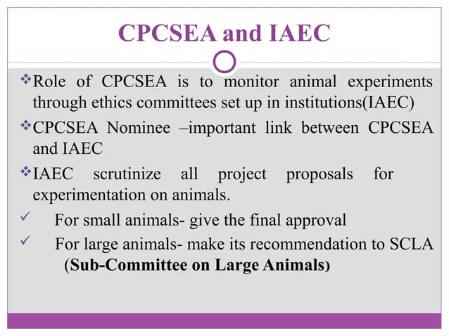 CPCSEA Guidelines | PPT | Infectious Diseases | Diseases and Conditions