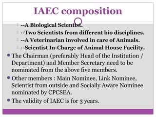 CPCSEA Guidelines | PPT