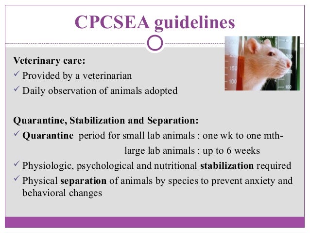 CPCSEA Guidelines