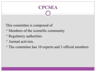 CPCSEA guidelines and IAEC committee.pptx