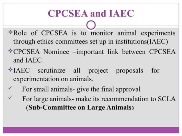 CPCSEA guidelines and IAEC committee.pptx