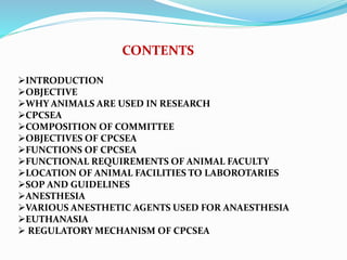 CPCSEA Guidelines ( Animal | PPTX