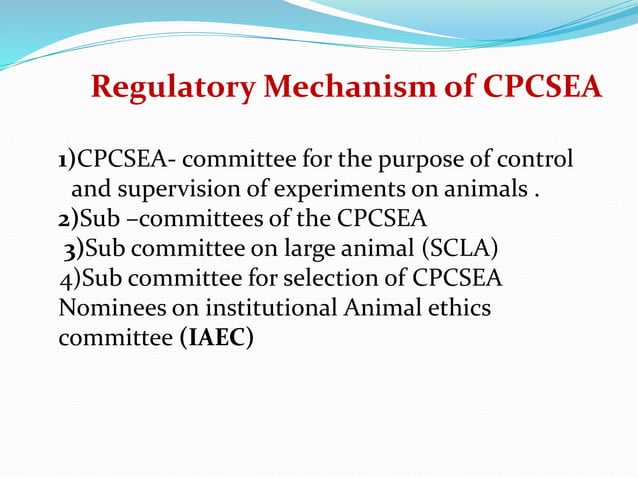 CPCSEA Guidelines ( Animal | PPTX