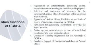 CPCSEA guidelines.pptx | Veterinary Medicine | Pets