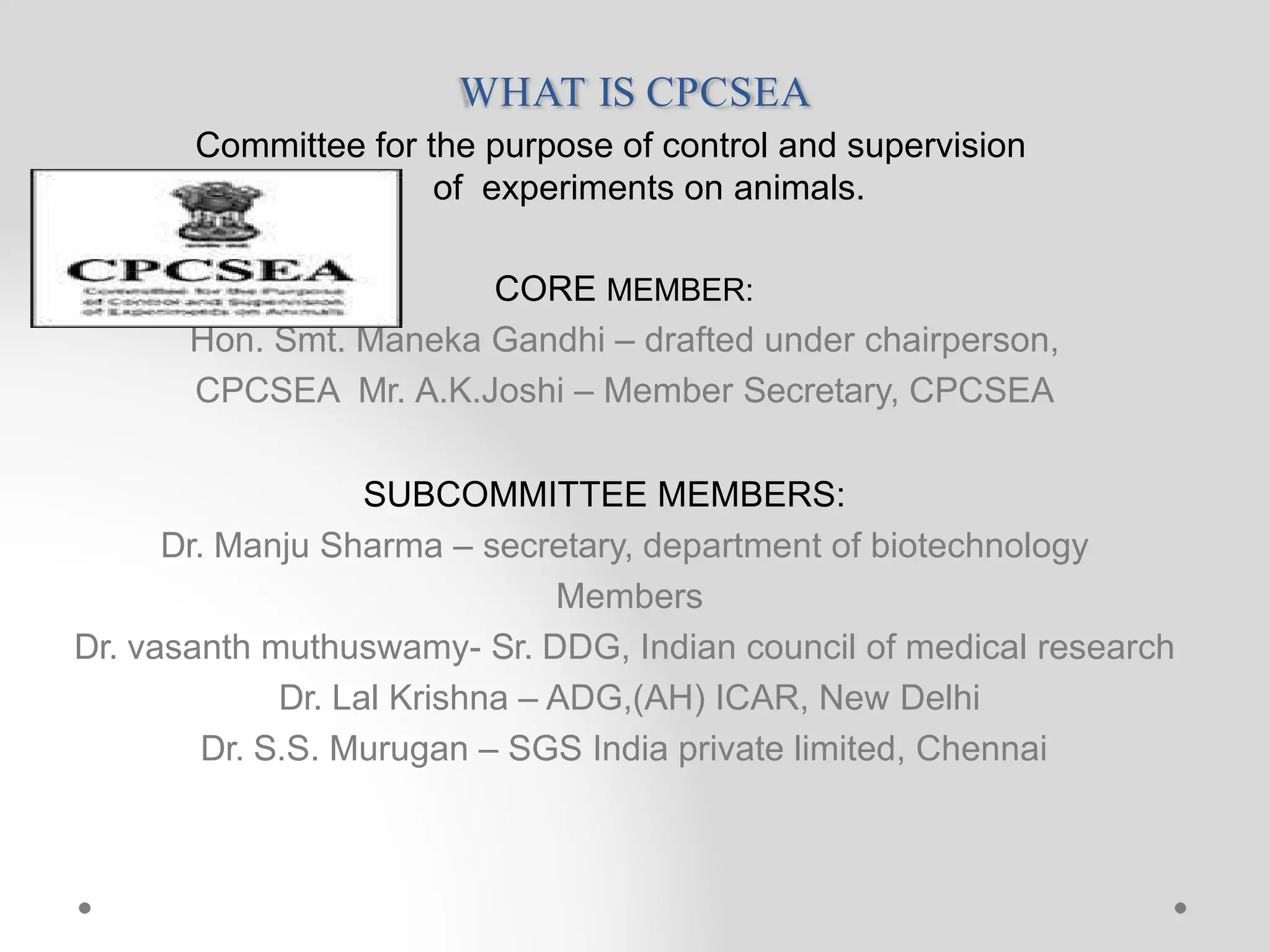 cpcsea guidelines anesthesia and euthanisa | PPTX