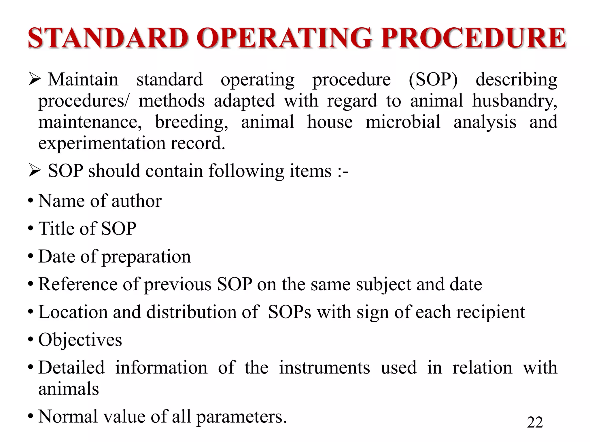 CPCSEA guidelines for lab animal facility | PPTX
