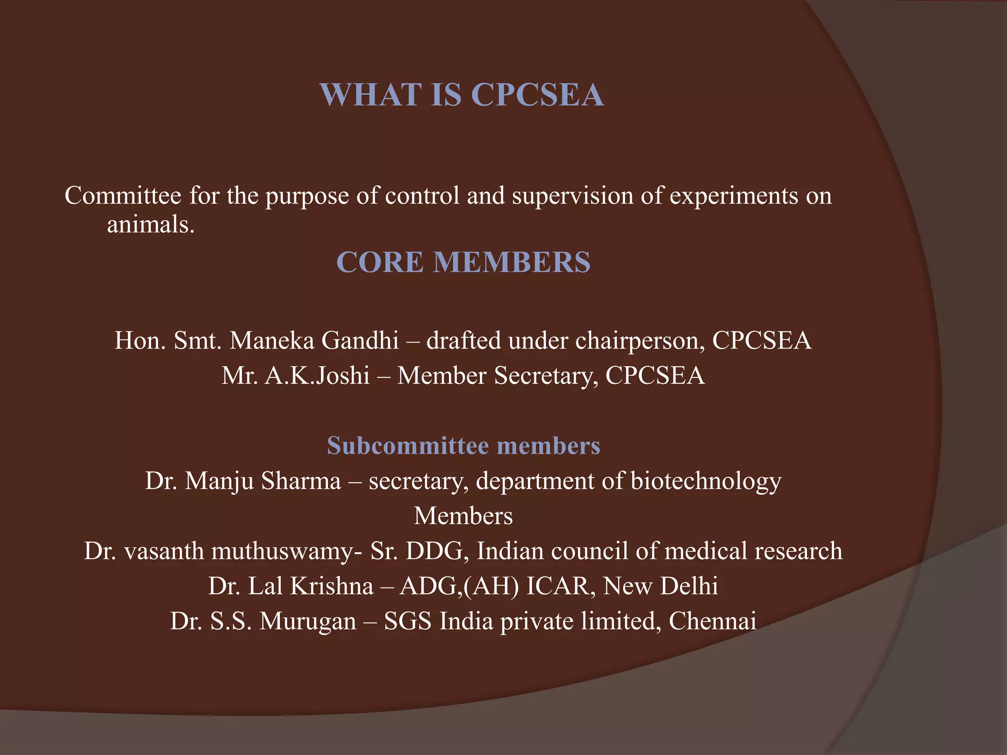 Cpcsea guidelines for laboratory animal facility | PPTX