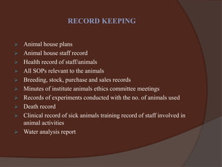 Cpcsea guidelines for laboratory animal facility | PPTX