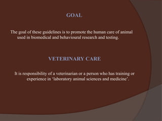 Cpcsea guidelines for laboratory animal facility | PPTX