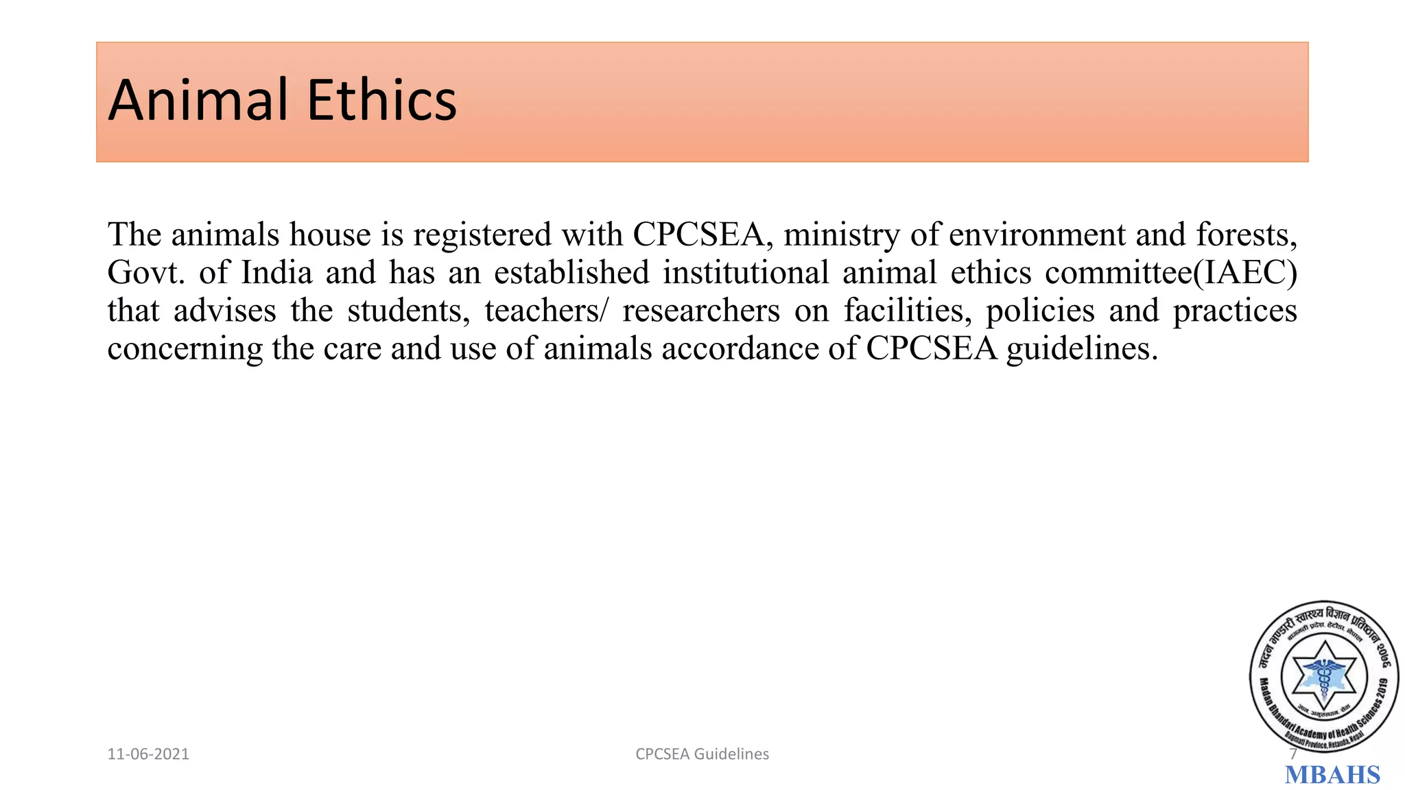 Cpcsea guidelines for laboratory animal facility | PPTX