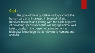 CPCSEA Guidelines for laboratory animal facility | PPTX