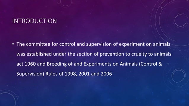 CCSEA guidelines of experiment on animals.pptx | Veterinary Medicine | Pets