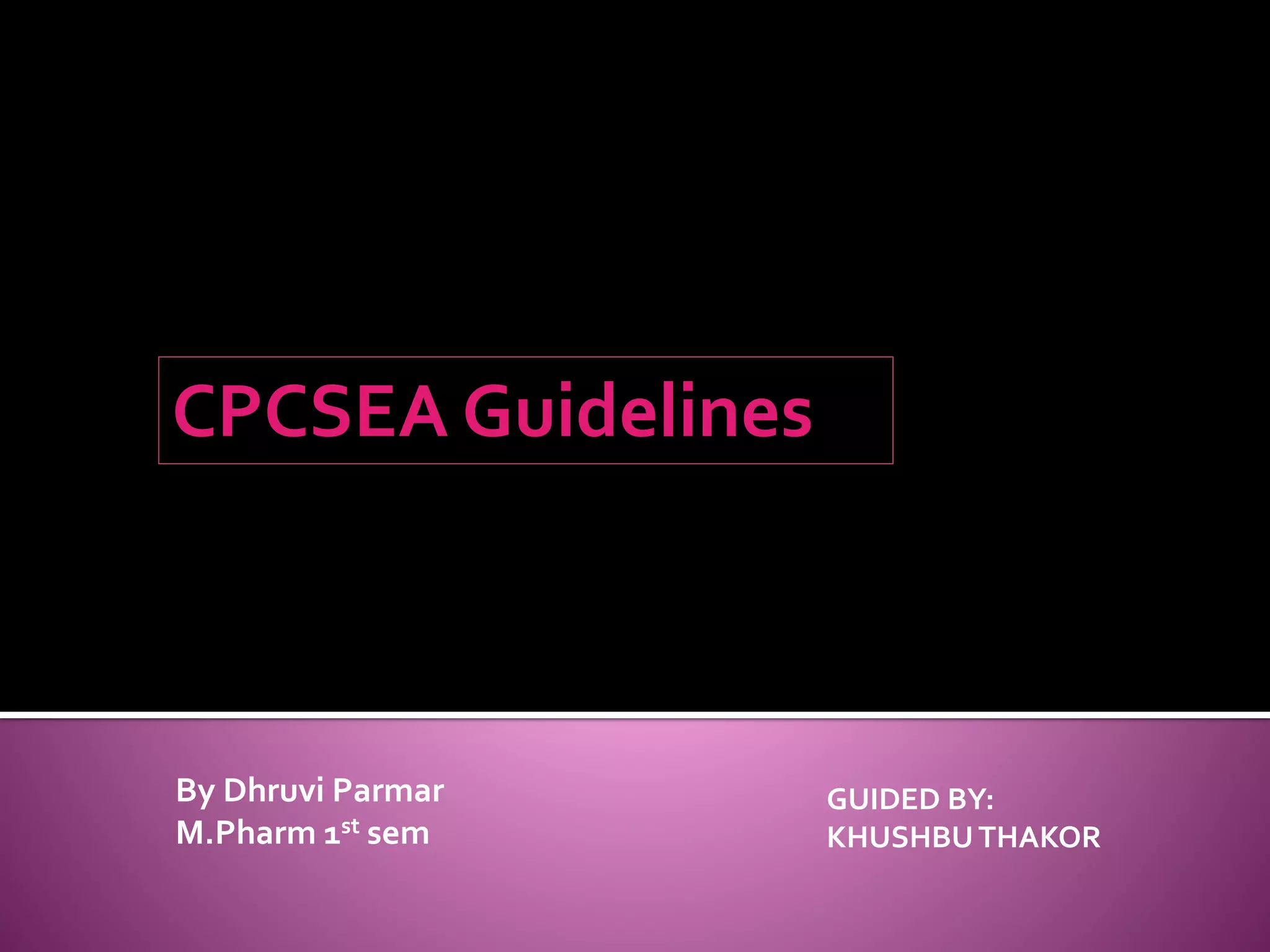 CPCSEA guidelines ppt | PPTX