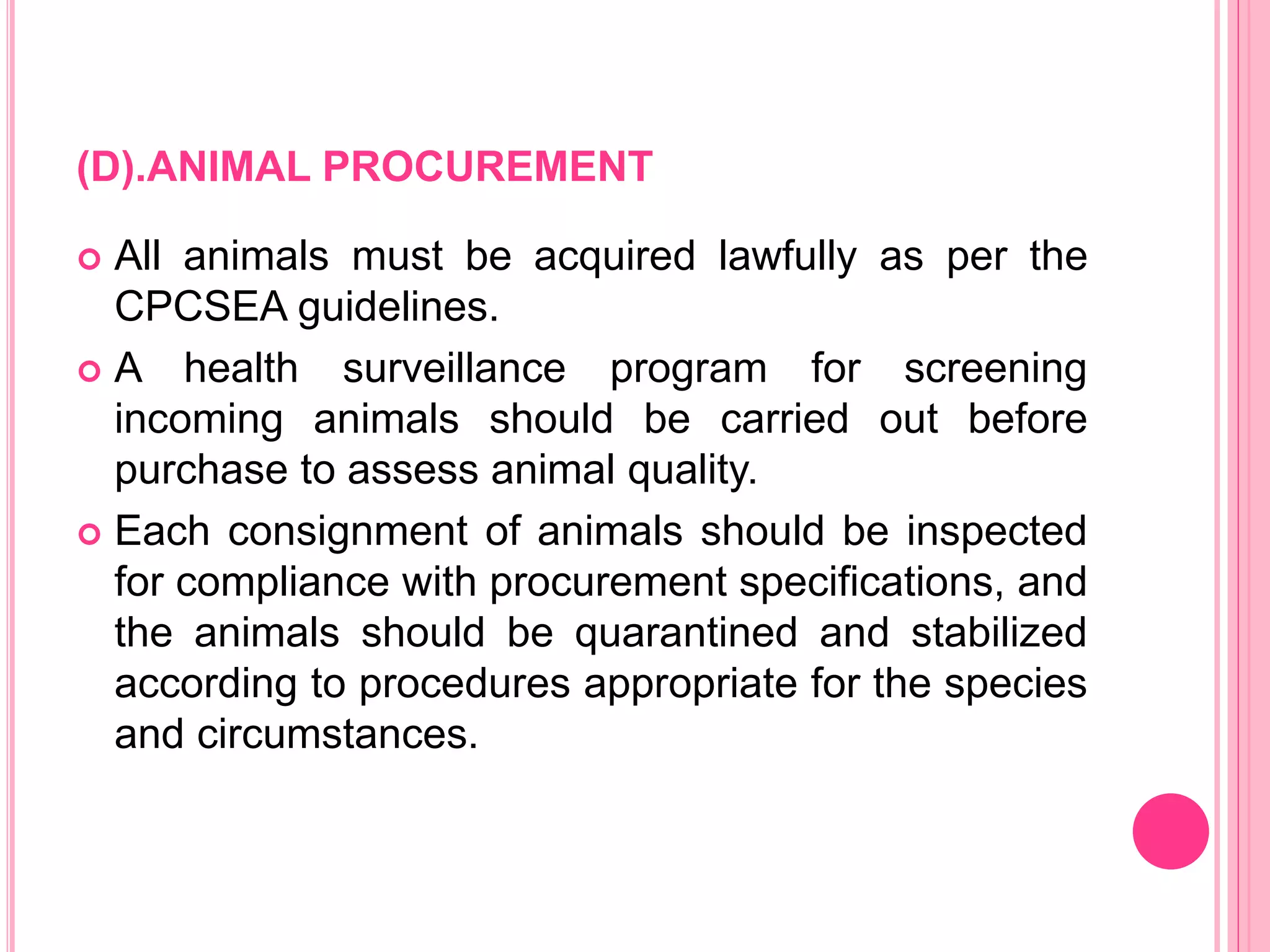 CPCSEA guidelines ppt | PPTX | Infectious Diseases | Diseases and Conditions