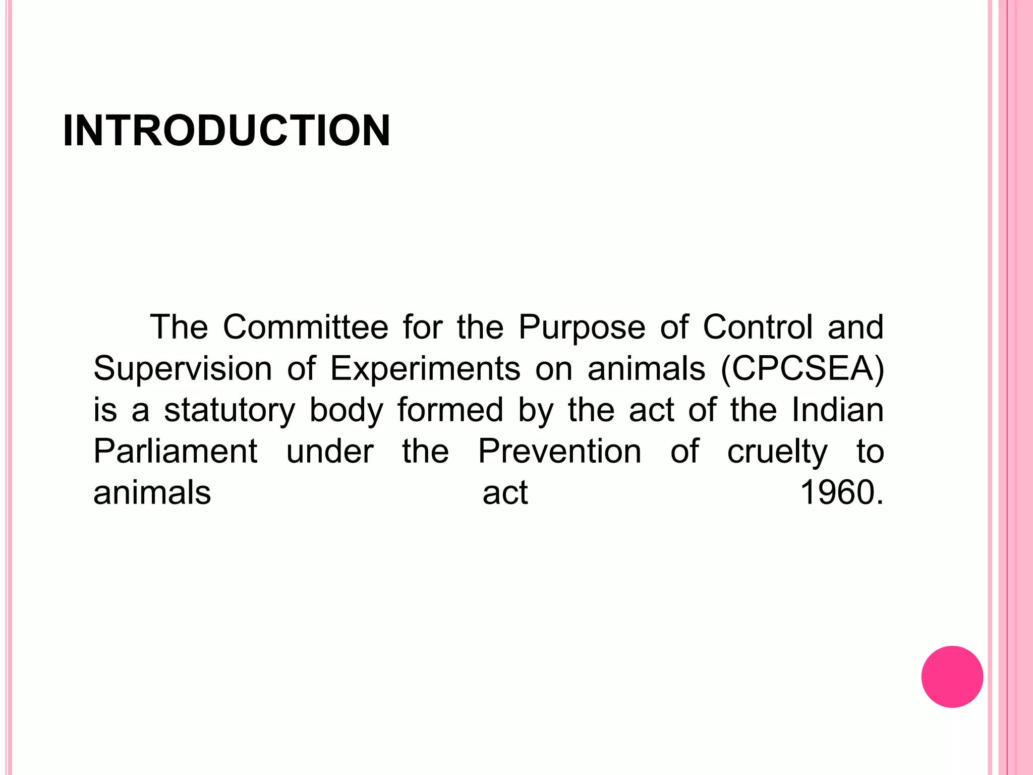 CPCSEA guidelines ppt | PPTX