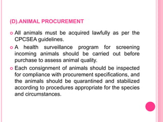 CPCSEA guidelines ppt | PPTX