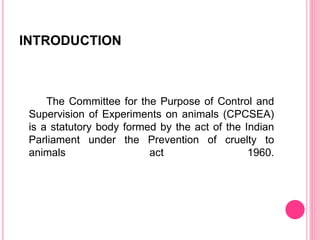 CPCSEA guidelines ppt | PPTX