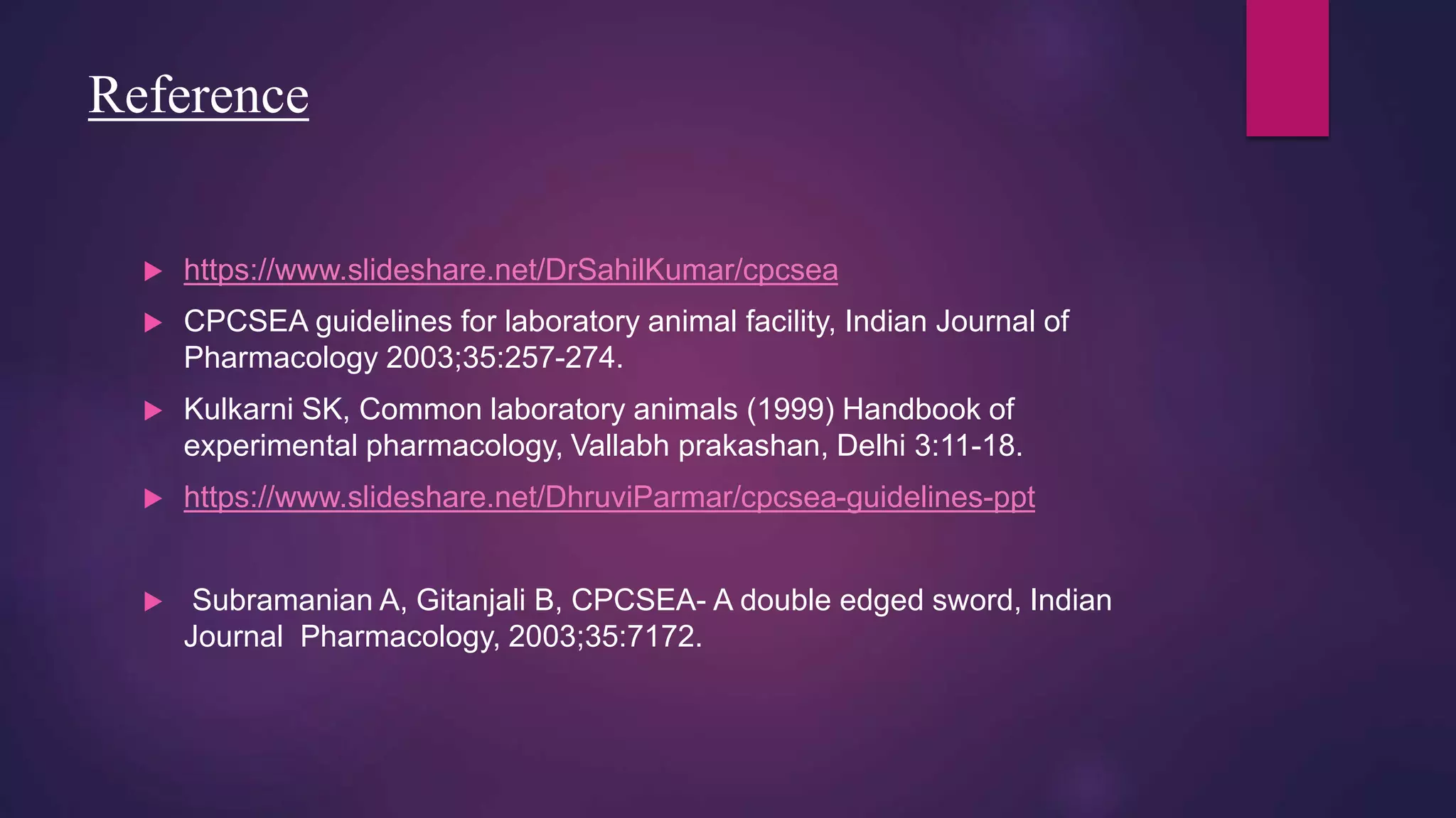 CPCSEA Guidelines ppt | PPTX