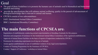 CPCSEA Guidelines ppt | PPTX
