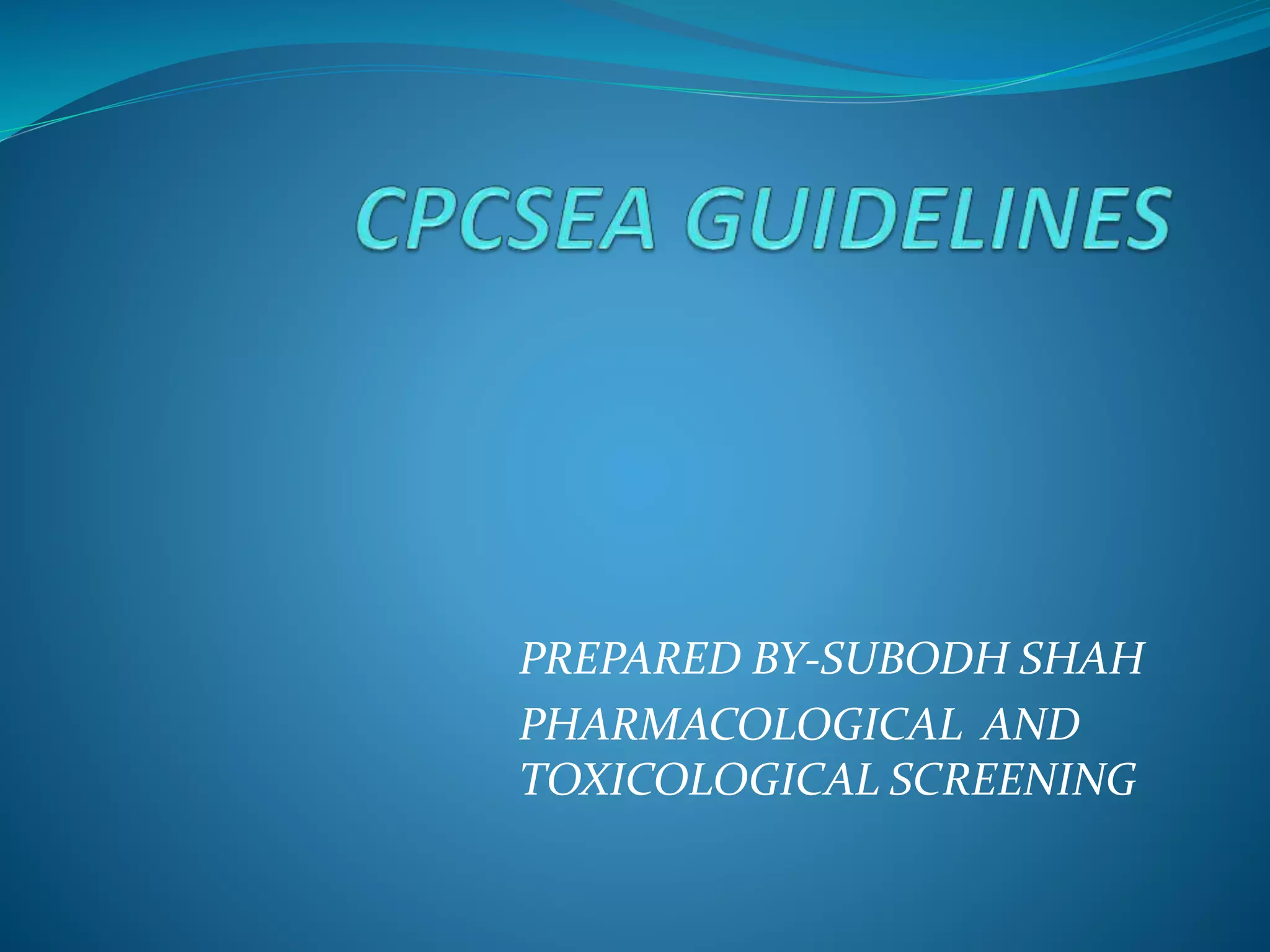 Cpcsea guidelines | PPTX