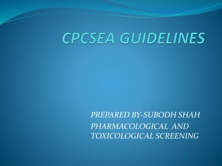 Cpcsea guidelines | PPTX