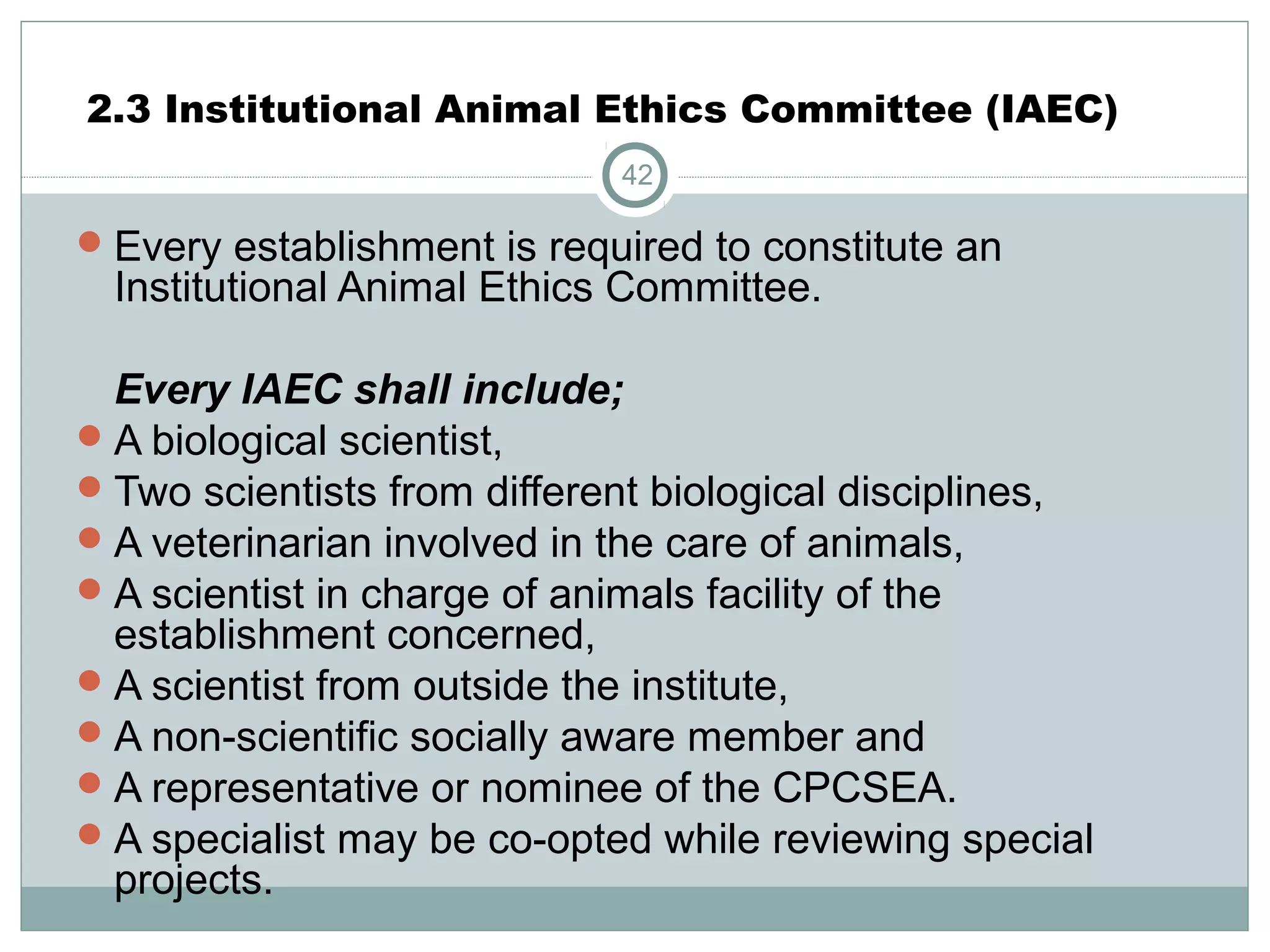 CPCSEA ppt final (S S C) | PPT