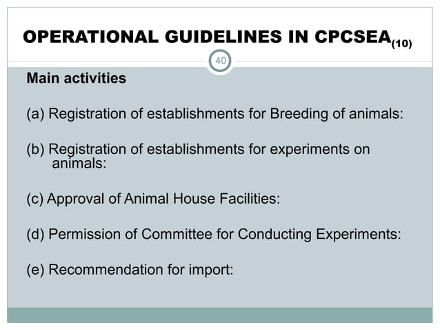 CPCSEA ppt final (S S C) | PPT