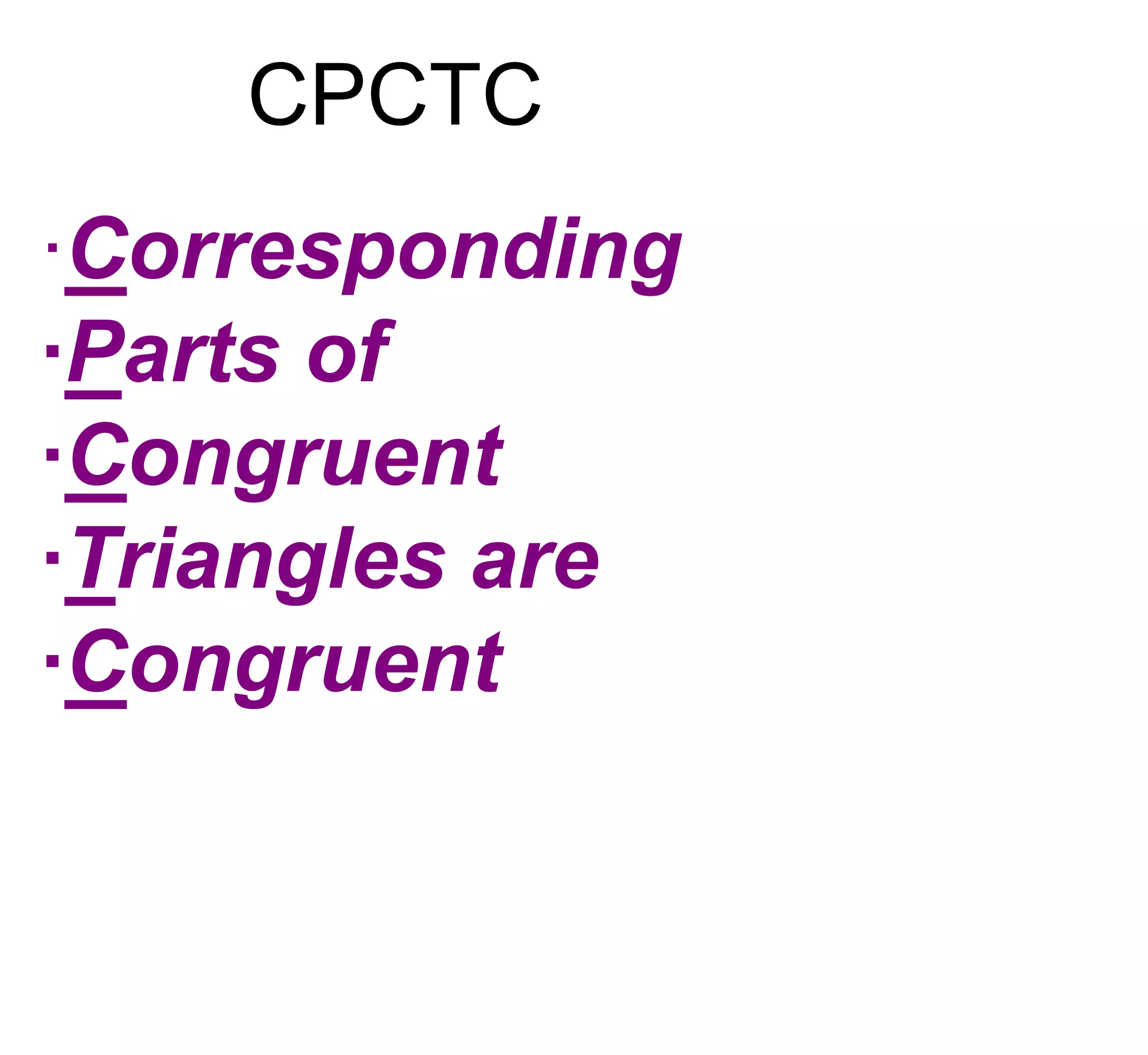 Cpctc geometry | PPTX