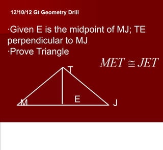 Cpctc geometry | PPTX
