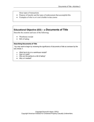 Cpcu 530 review_chapters 4_feb 2013 | DOCX